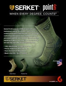 SERKET Teams With Sock Manufacturer Point6 | Soldier Systems Daily ...