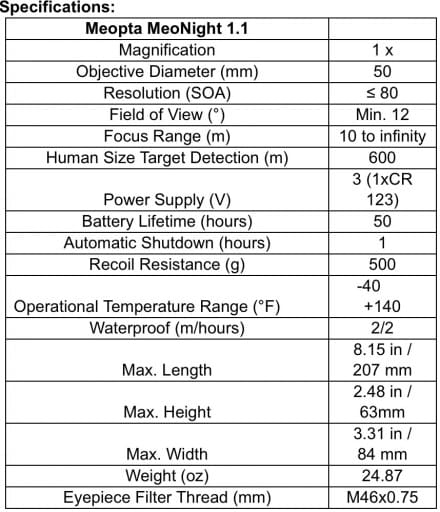 Meopta Introduces the New MeoNight 1.1 Night Vision Device - Soldier ...