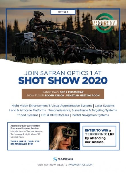 Join Safran Optics 1 at SHOT Show 2020 | Soldier Systems Daily Soldier ...