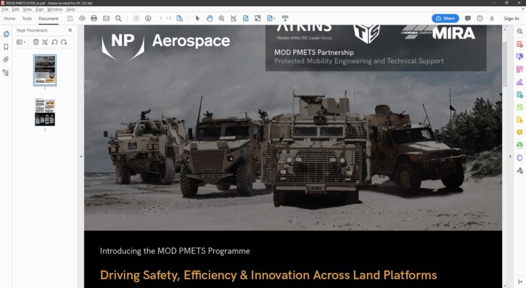 NP Aerospace Awarded Contract Under the UK MoD’s Vehicle Support ...