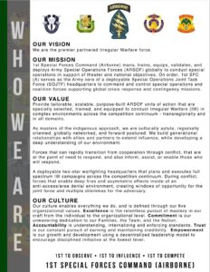 1st Special Forces Command Releases New Vision Statement | Soldier ...