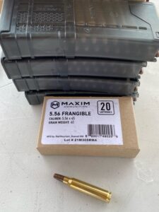 SHOT Show 22 - Maxim Ammunition 5.56mm Copper Frangible Ammunition ...