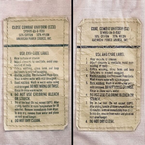 Identifying Close Combat Uniform And Combat Uniform Prototypes ...