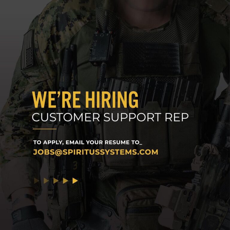 TacJobs - Customer Service Rep at Spiritus Systems | Soldier Systems ...