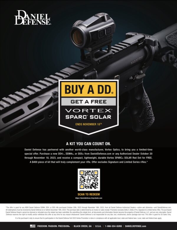 Daniel Defense Announces Free Vortex SPARC SOLAR Red Dot Sight with ...