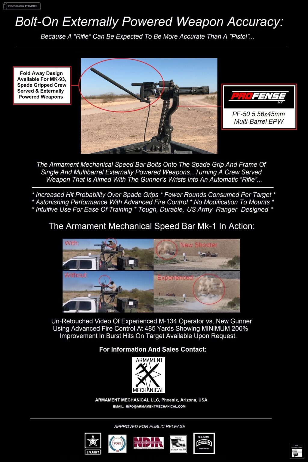 NDIA Future Forces Conference 23 Poster #9 - Armament Mechanical Speed ...