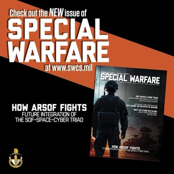 Special Warfare Journal: How ARSOF Fights | Soldier Systems Daily ...