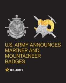 US Army Announces Mariner & Mountaineering Badges | Soldier Systems ...