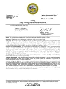 NEW Army Training Requirements Regulation - Doc Is Cut In Half ...