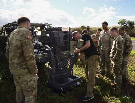 Soldiers Conduct Combat Simulation with Scorpion Light Mobile Mortar ...